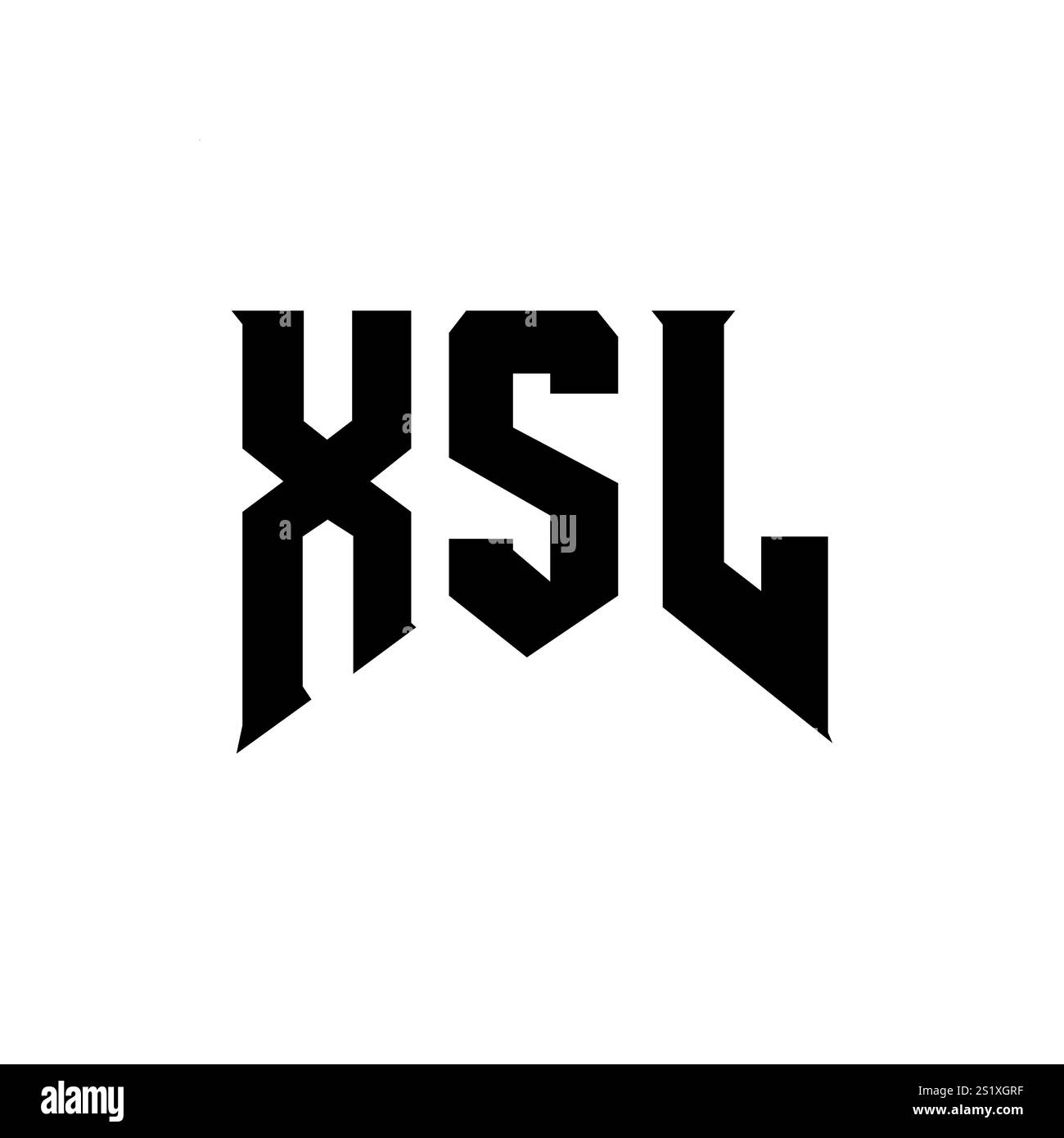XSL letter logo design for technology company. XSL logo design black and white color combination ...