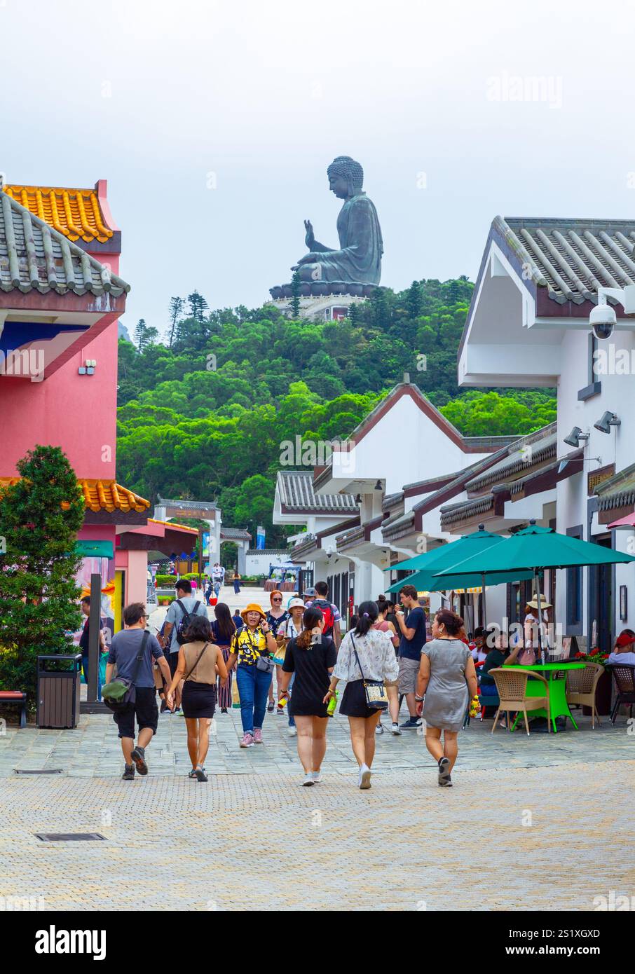 The Ngong Ping village on Lantau Island in Hong Kong, the People's ...