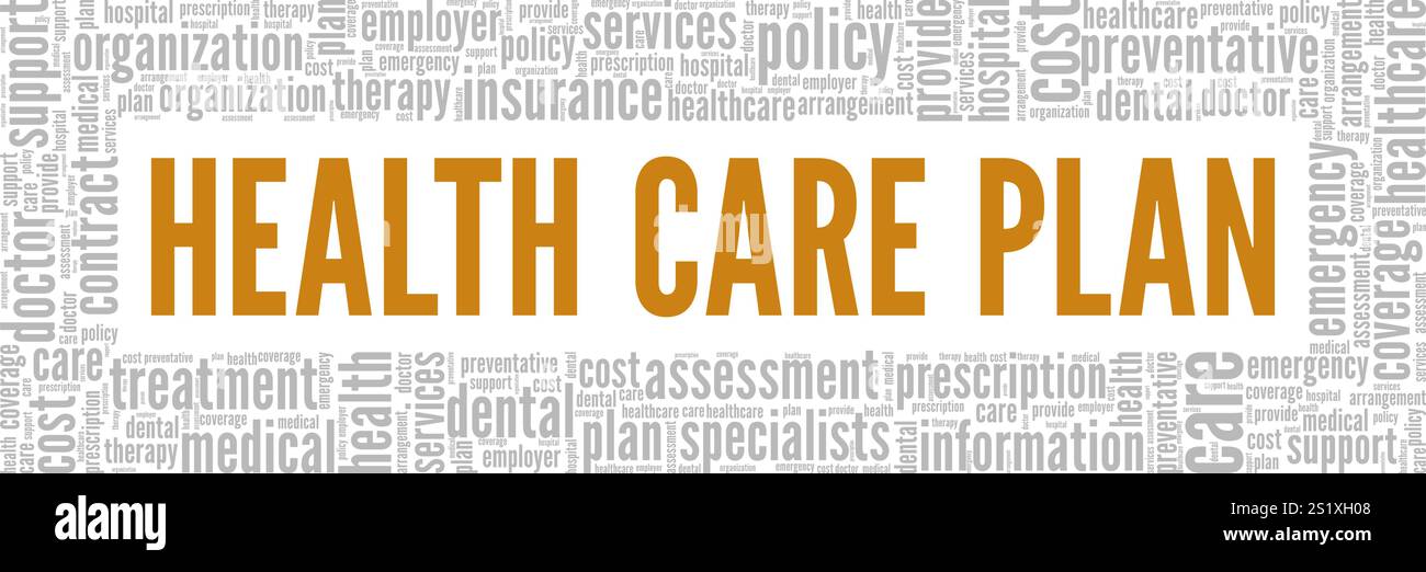 Health Care Plan word cloud conceptual design isolated on white ...