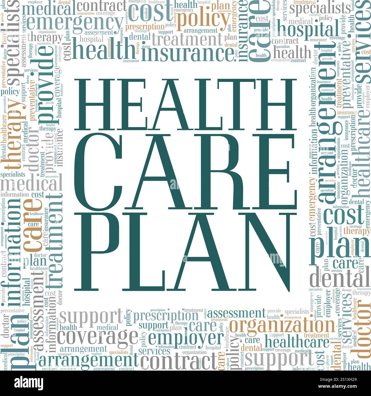 Health Care Plan word cloud conceptual design isolated on white ...