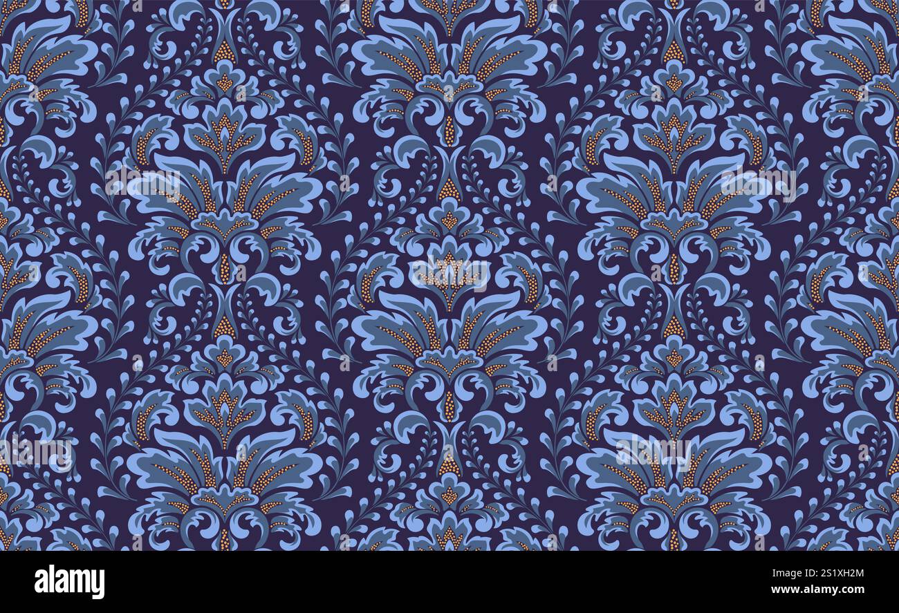 Damask seamless pattern background. Vector classical luxury old ...