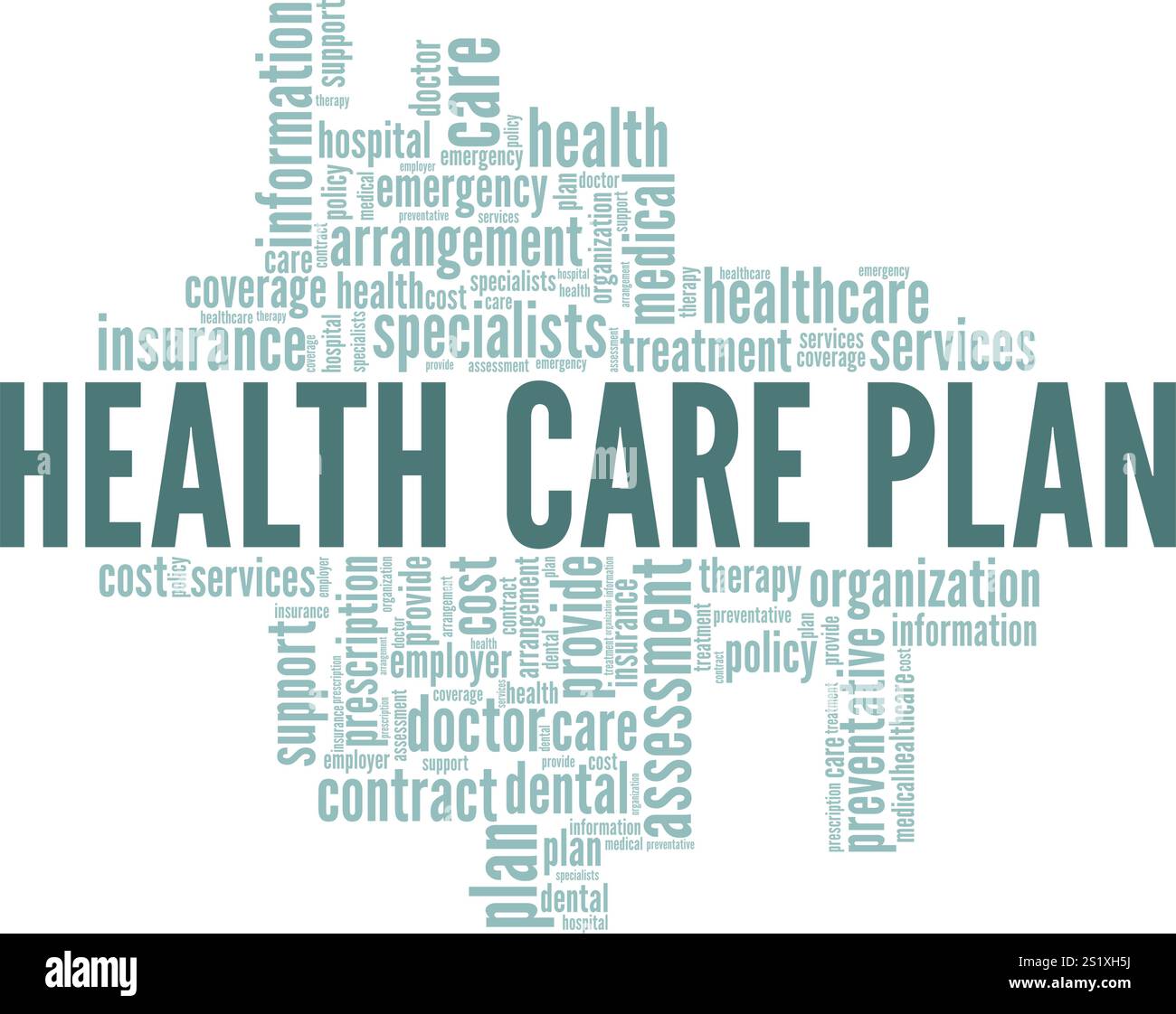 Health Care Plan word cloud conceptual design isolated on white ...