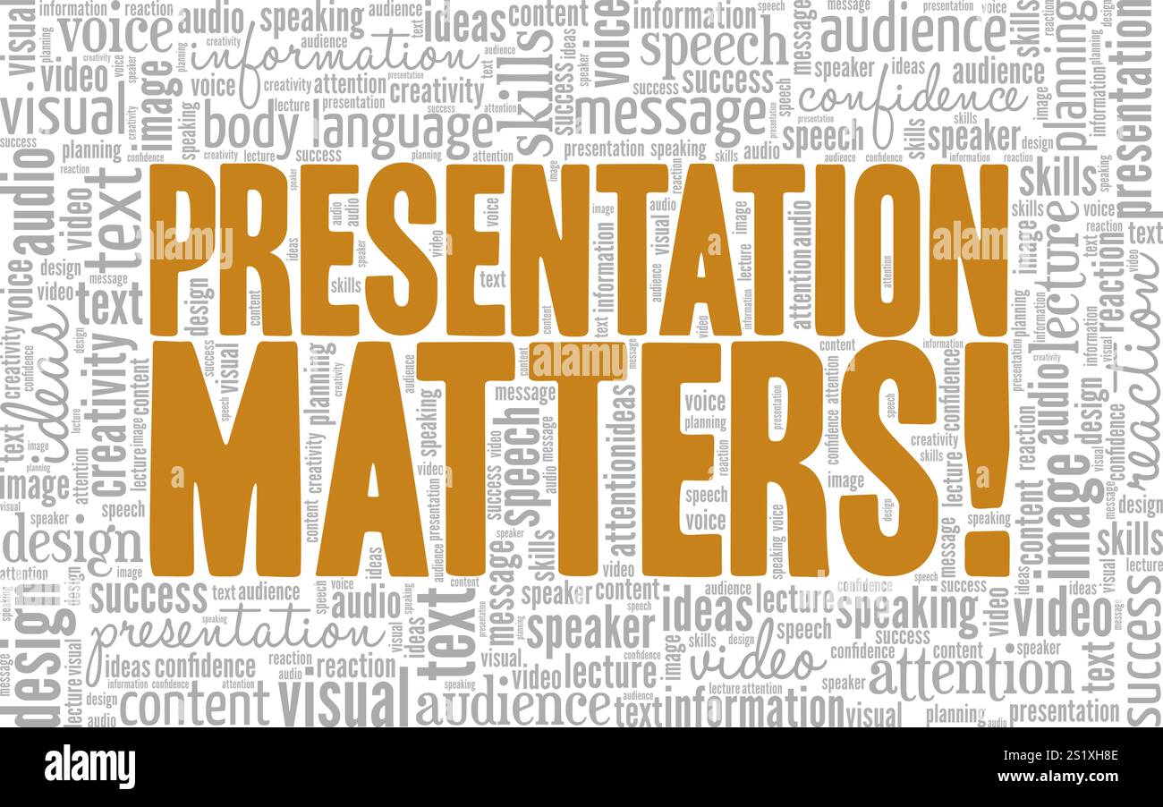 Presentation Matters word cloud conceptual design isolated on white ...
