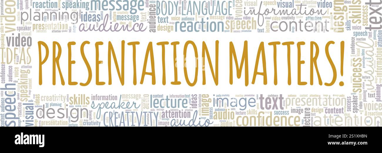 Presentation Matters word cloud conceptual design isolated on white ...