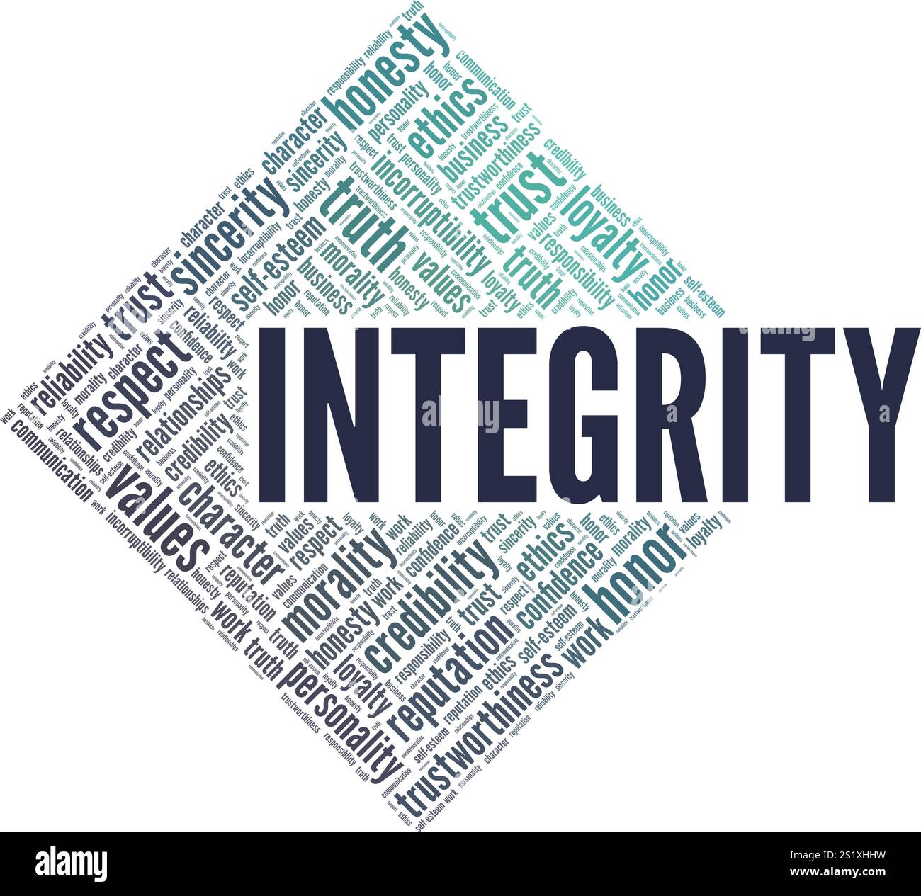 Integrity word cloud conceptual design isolated on white background ...