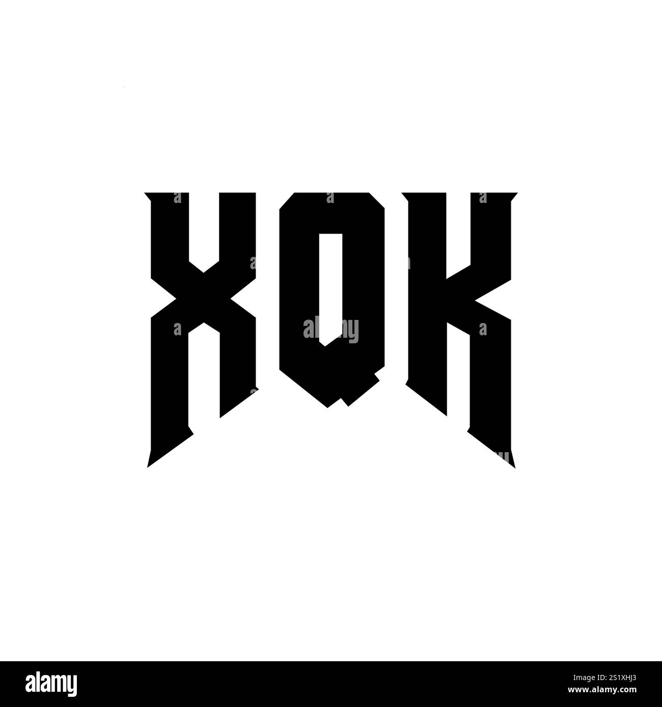 XQK letter logo design for technology company. XQK logo design black and white color combination ...