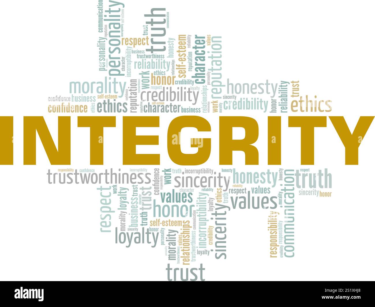Integrity word cloud conceptual design isolated on white background ...