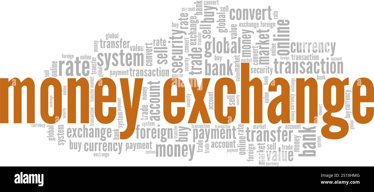 Money Exchange word cloud conceptual design isolated on white ...