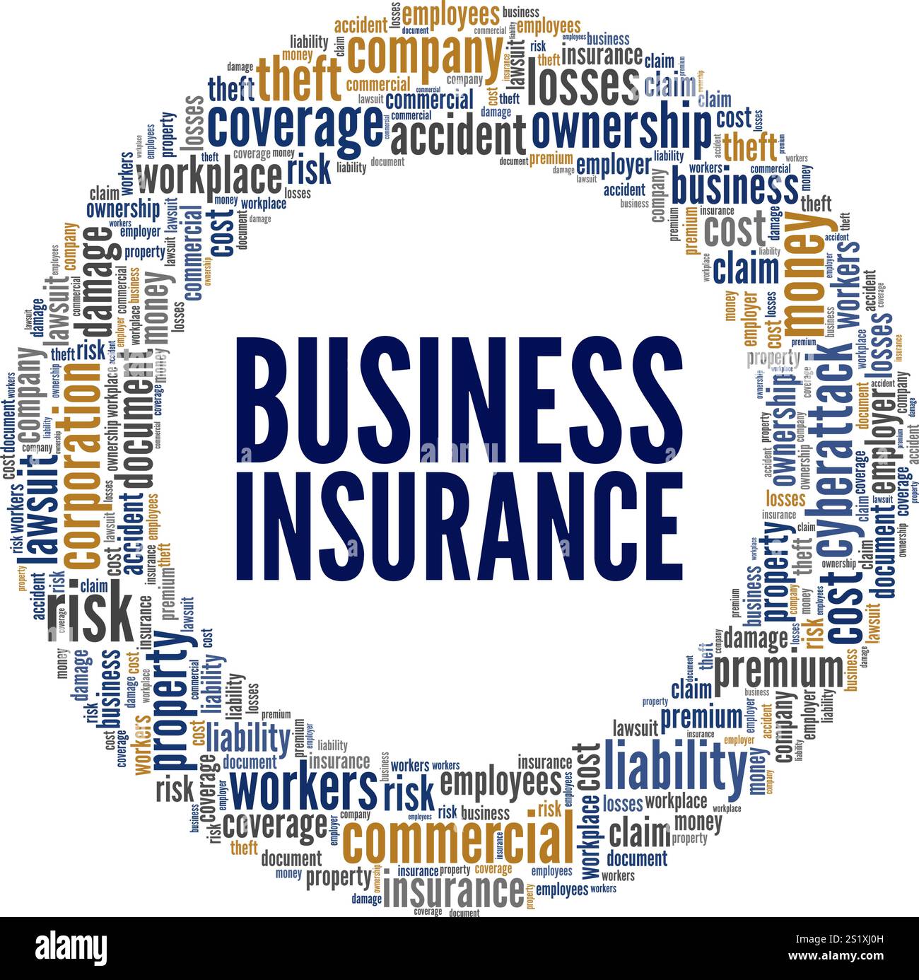 Business Insurance word cloud conceptual design isolated on white ...