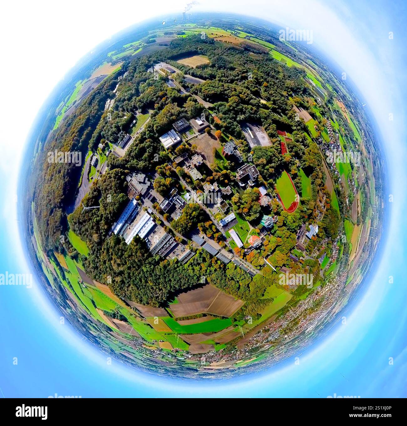 Aerial view, IPA-HAUS Selm / Bork police department, police school ...