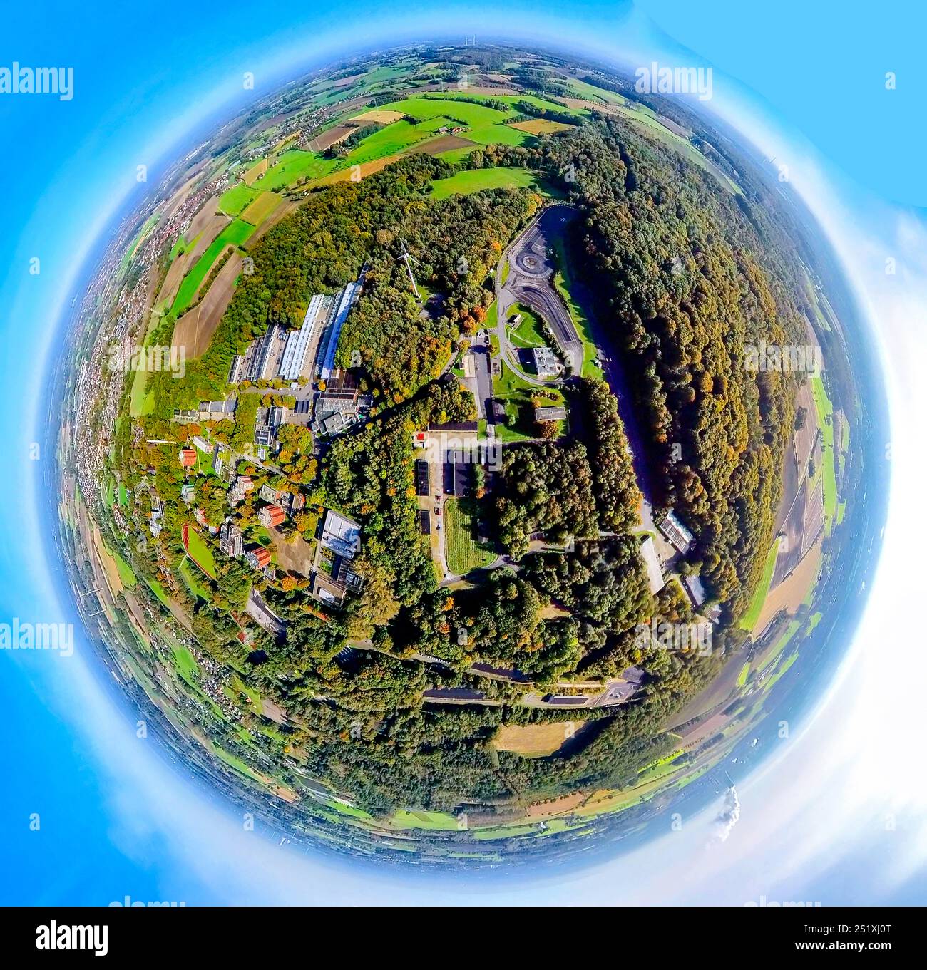 Aerial view, IPA-HAUS Selm / Bork police department, police school ...