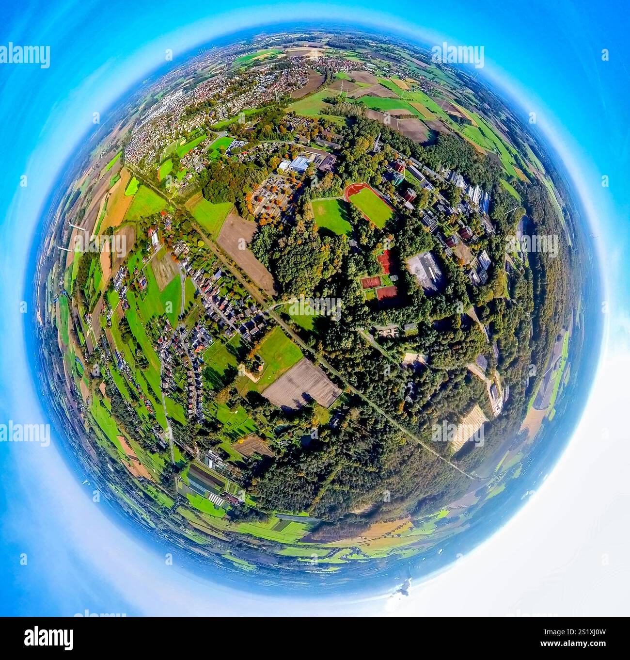 Aerial view, IPA-HAUS Selm / Bork police department, police school ...