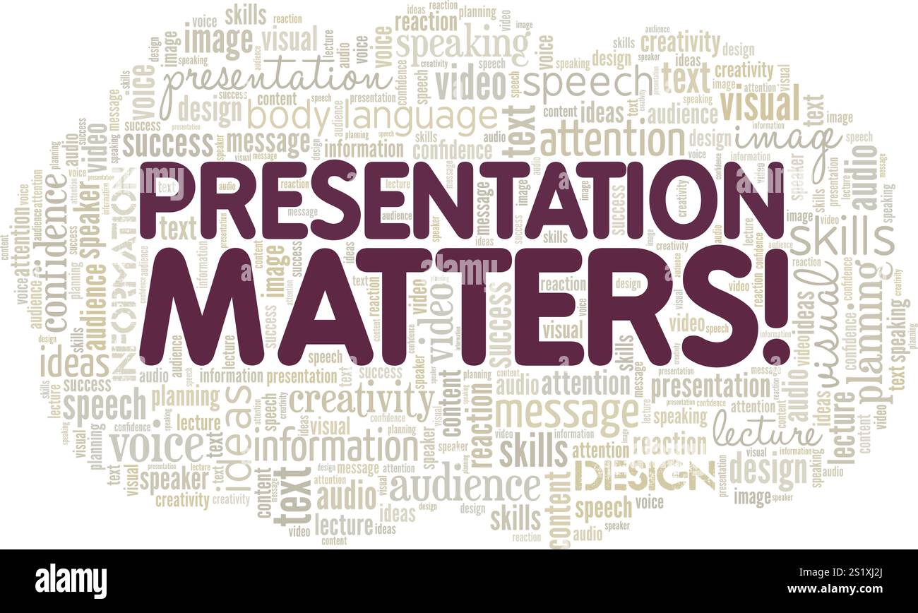 Presentation Matters word cloud conceptual design isolated on white ...