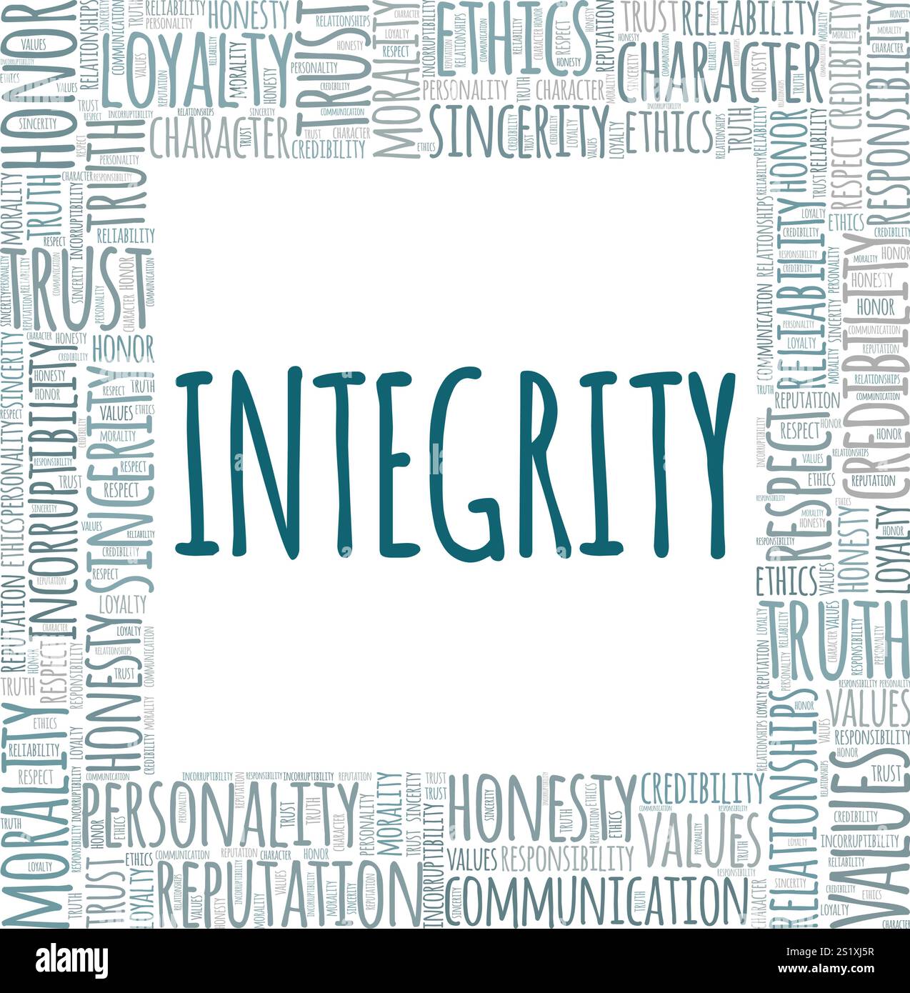 Integrity word cloud conceptual design isolated on white background ...