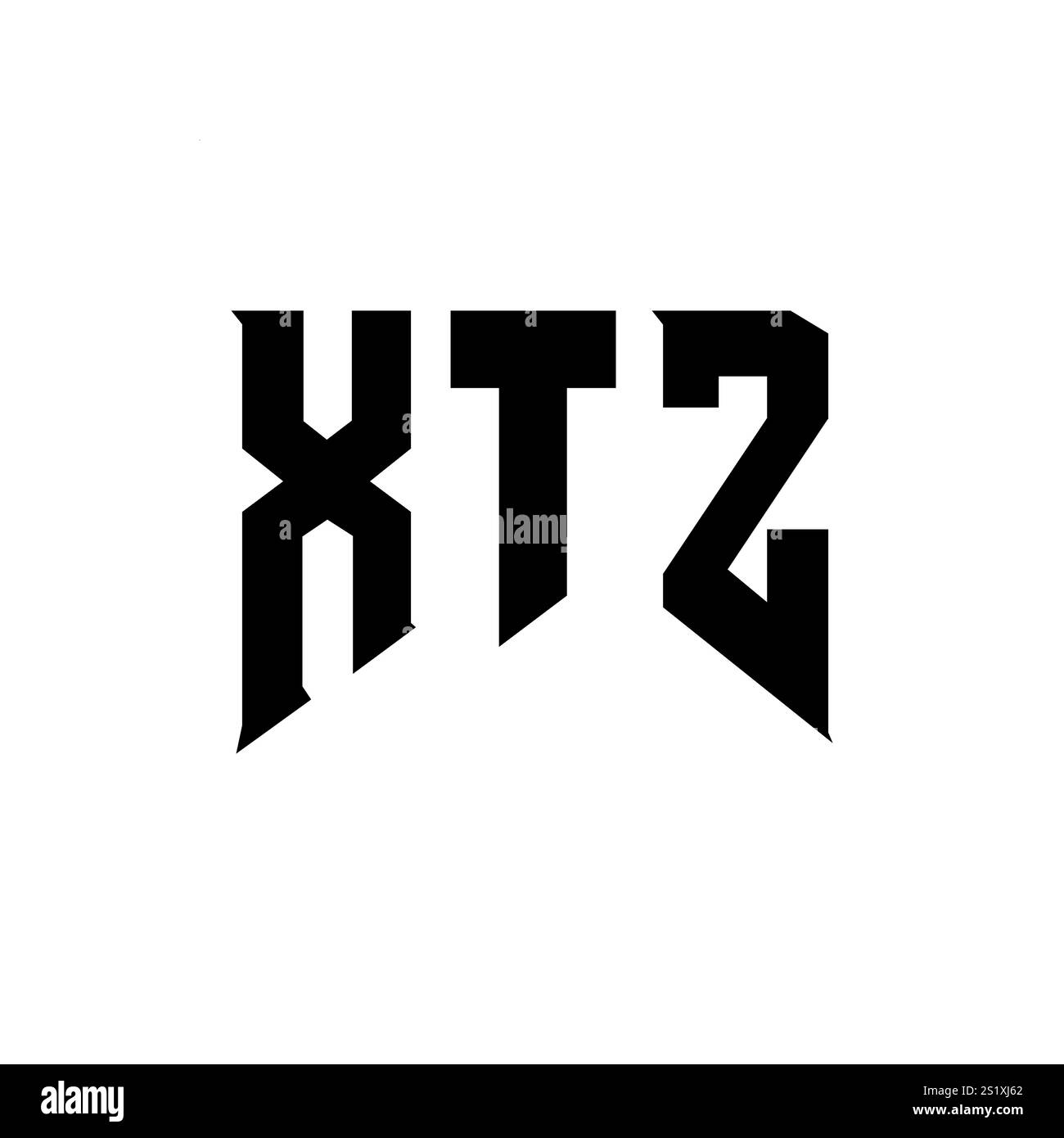 XTZ letter logo design for technology company. XTZ logo design black ...