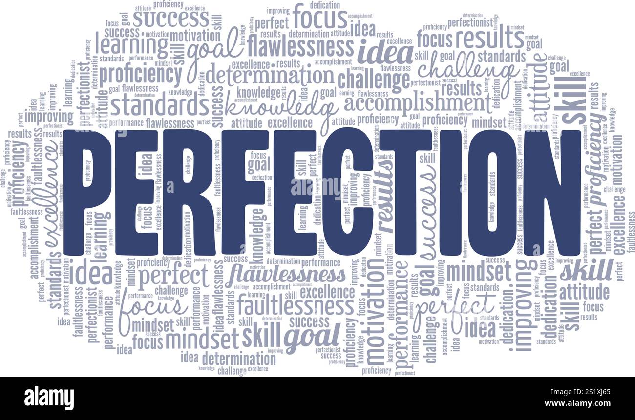 Perfection word cloud conceptual design isolated on white background ...