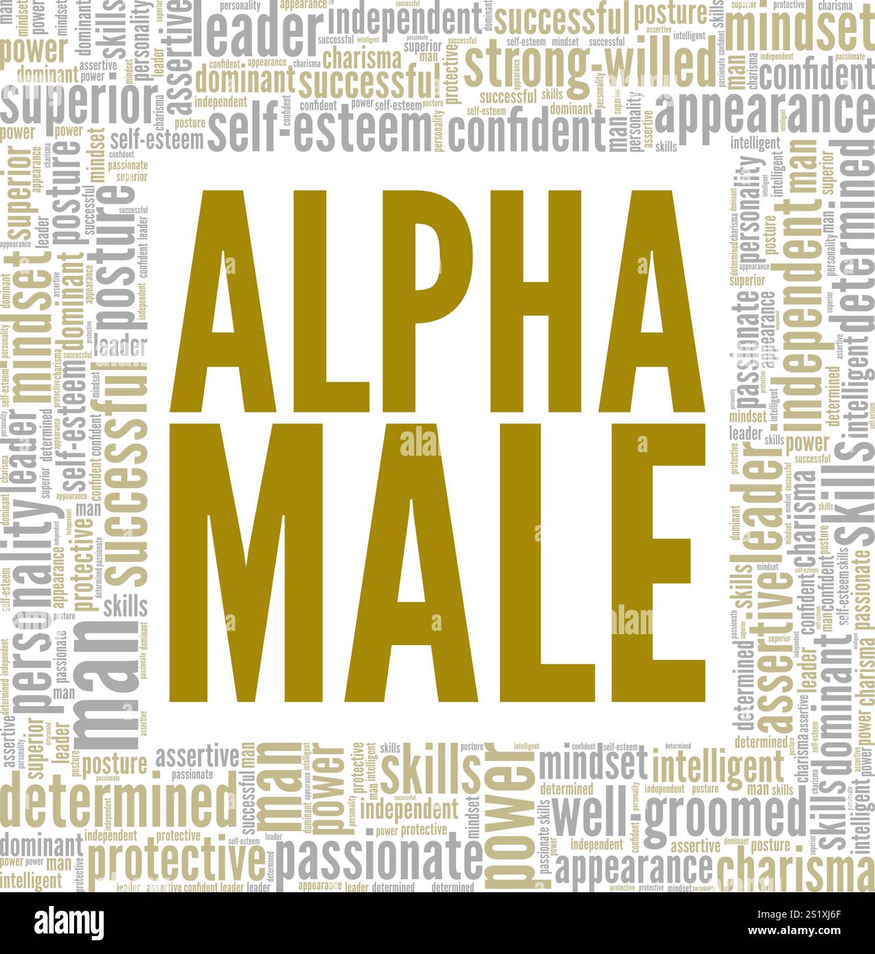 Alpha Male word cloud conceptual design isolated on white background ...