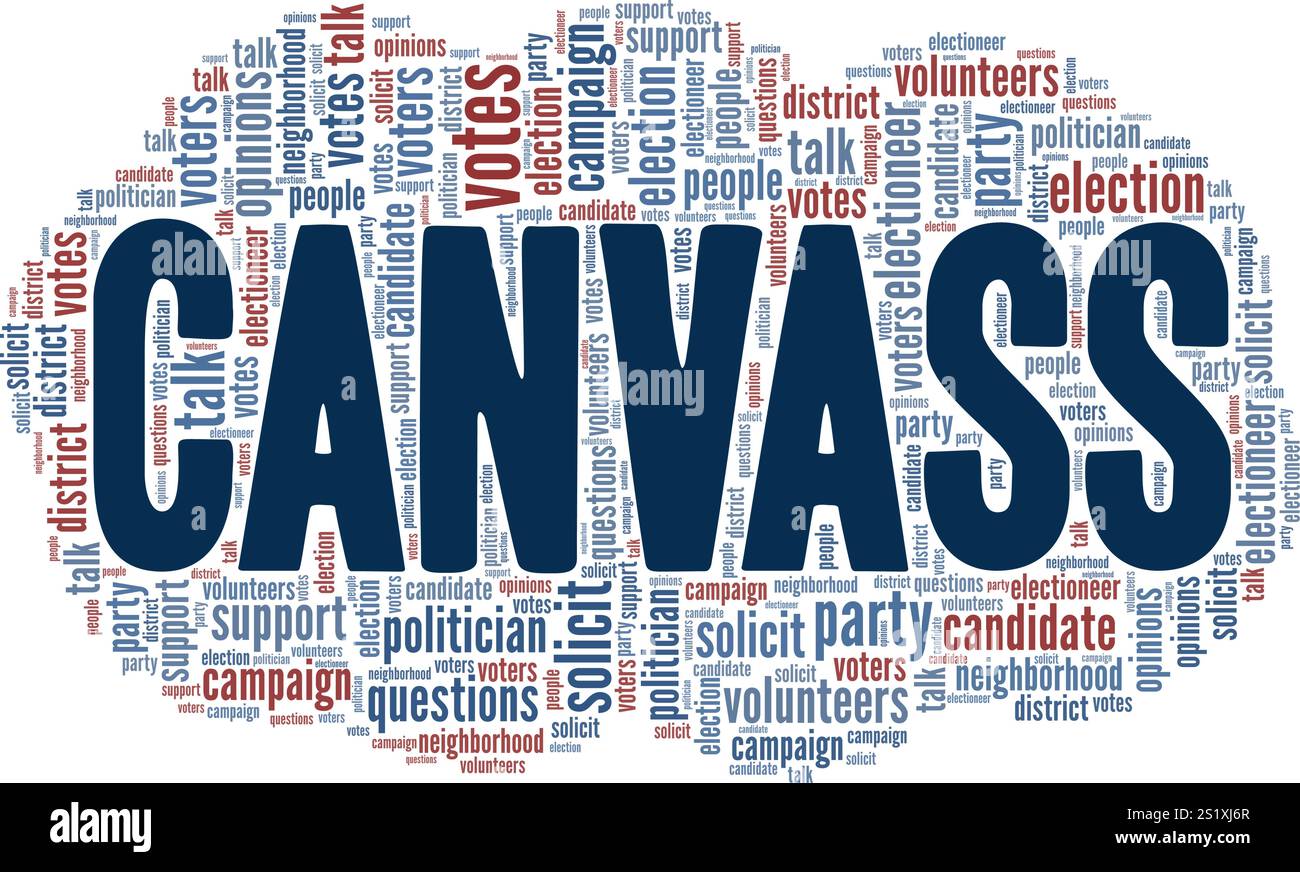 Canvass word cloud conceptual design isolated on white background Stock ...