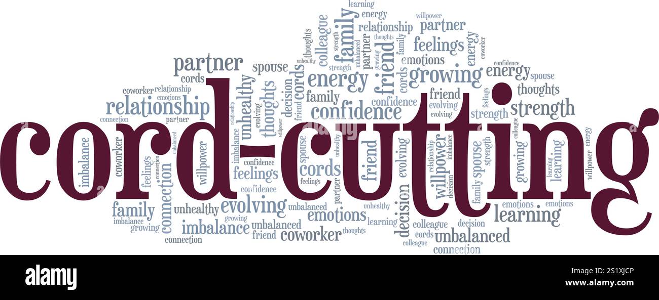 Cord Cutting word cloud conceptual design isolated on white background ...