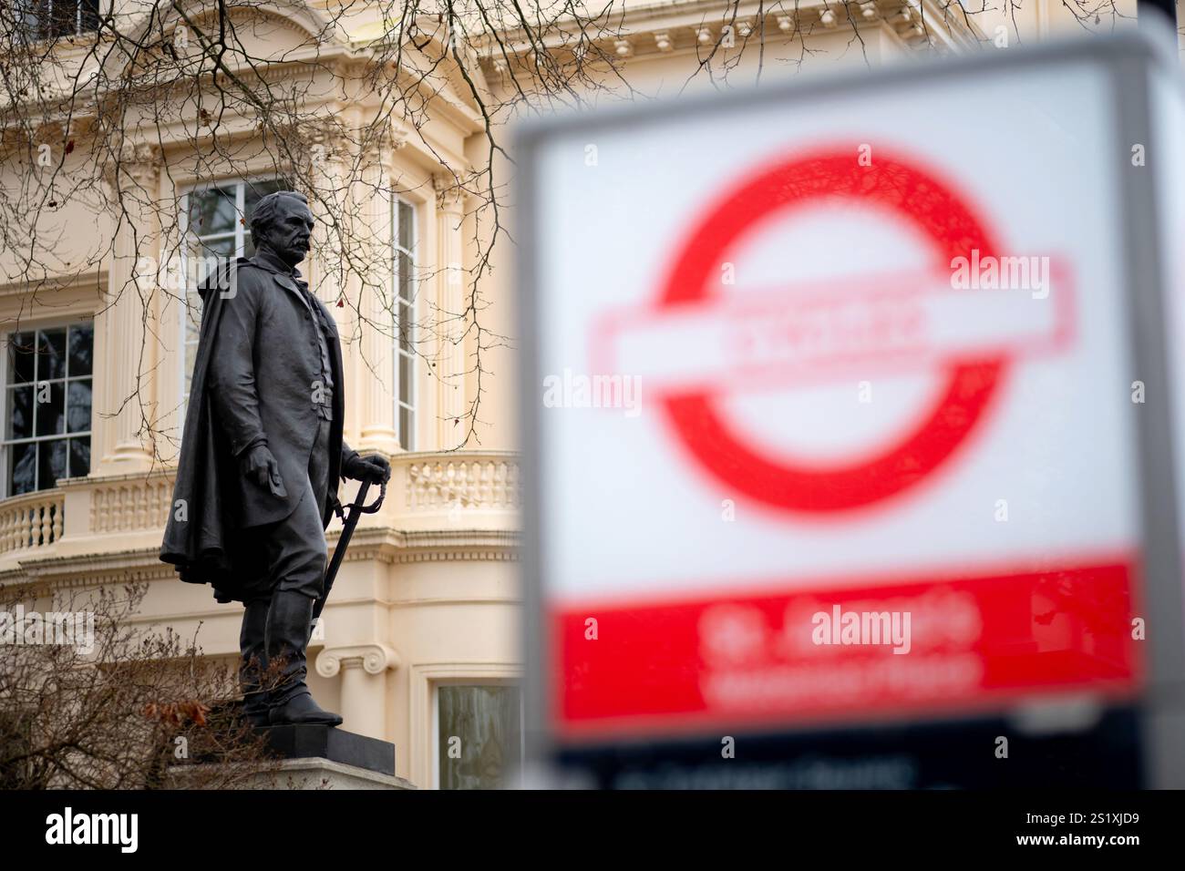 Statue in Waterloo Place,of John Laird Mair, first Baron Lawrence,who ...