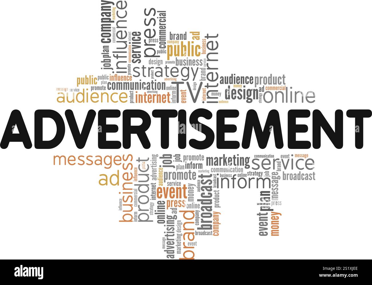 Ad - Advertisement word cloud conceptual design isolated on white ...