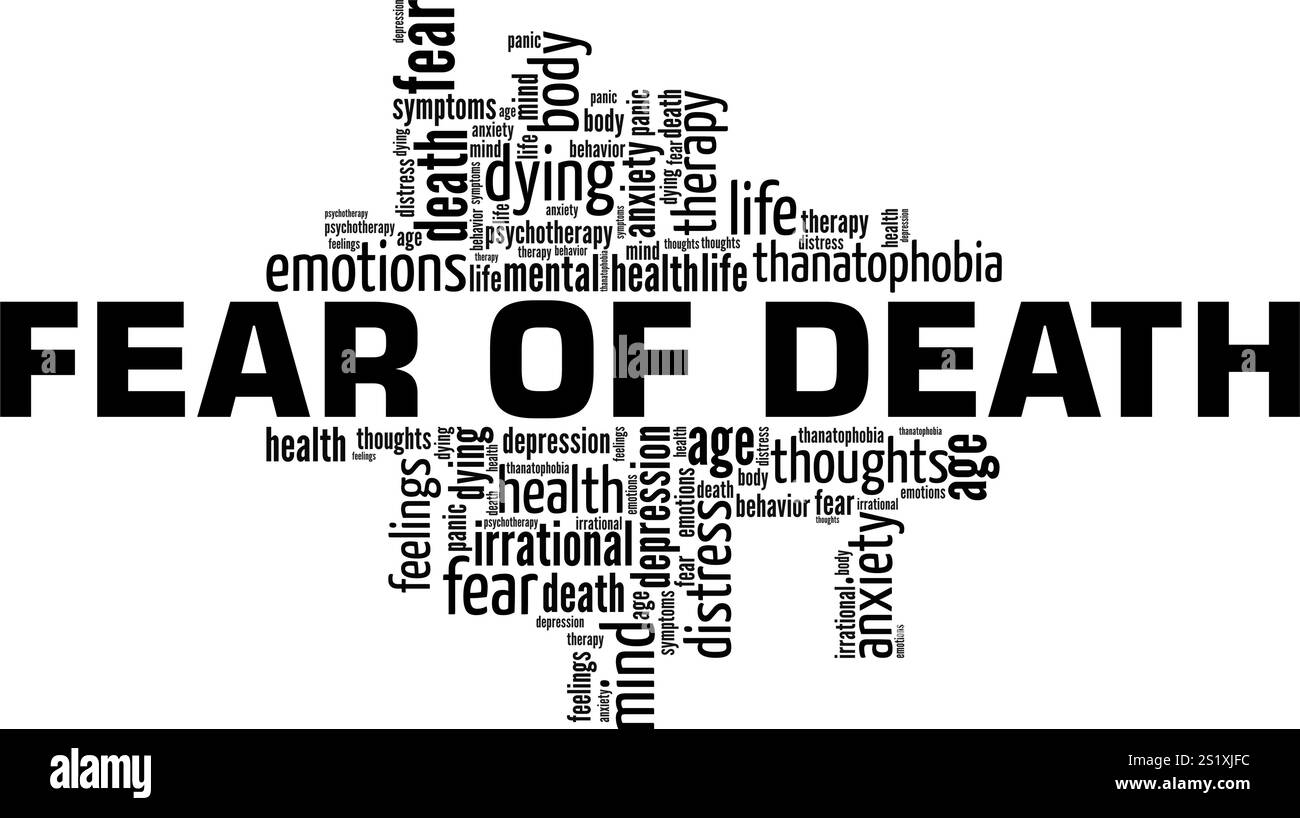 Fear of Death word cloud conceptual design isolated on white background Stock Vector Image & Art ...