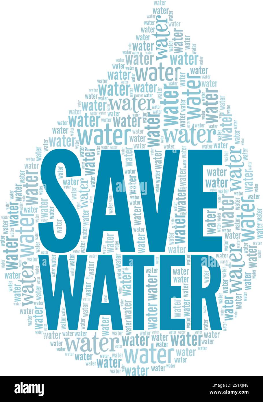 Save Water word cloud conceptual design isolated on white background ...