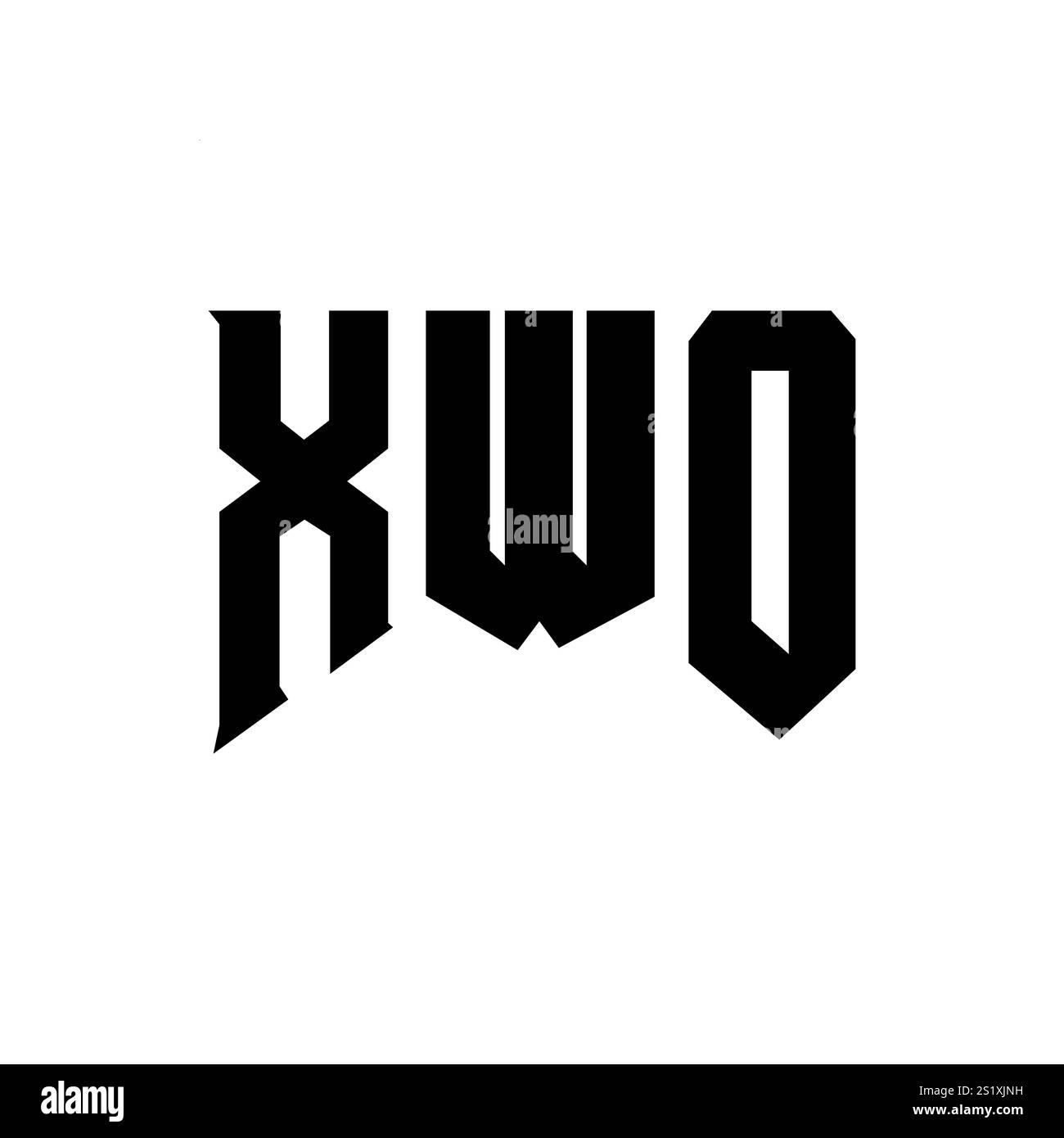 XWO letter logo design for technology company. XWO logo design black ...