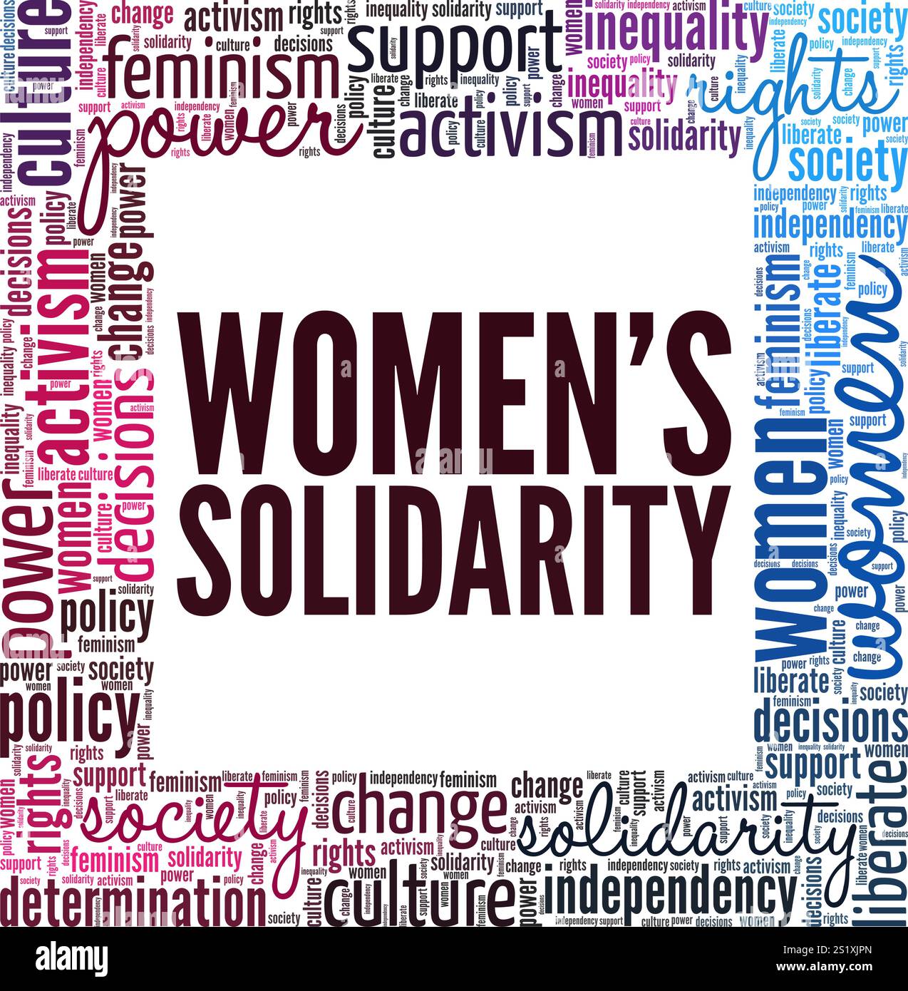 Women's Solidarity word cloud conceptual design isolated on white ...