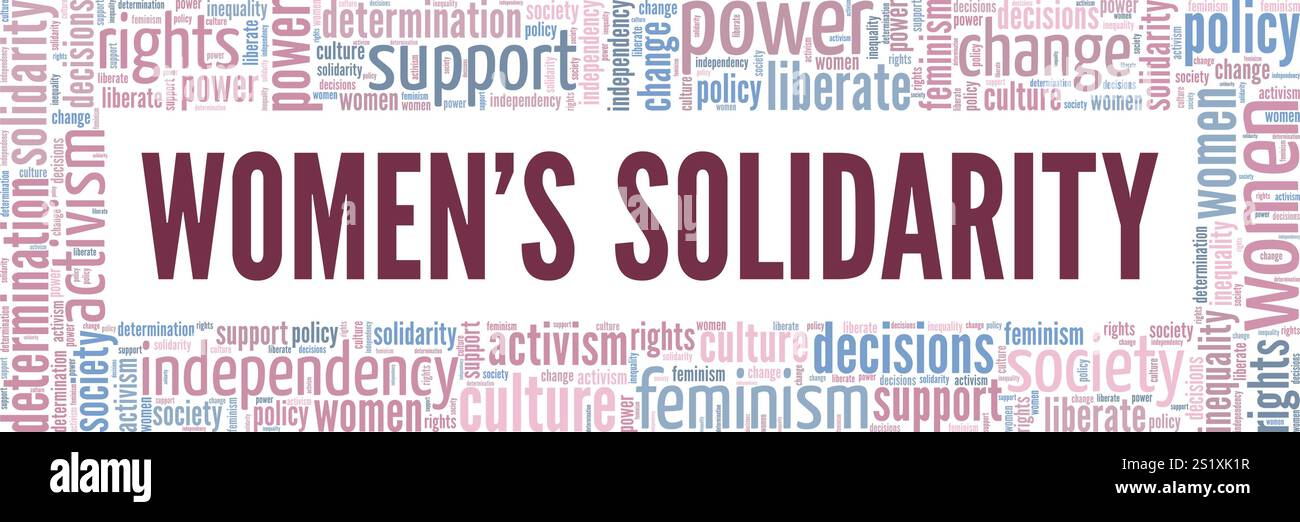 Women's Solidarity word cloud conceptual design isolated on white ...