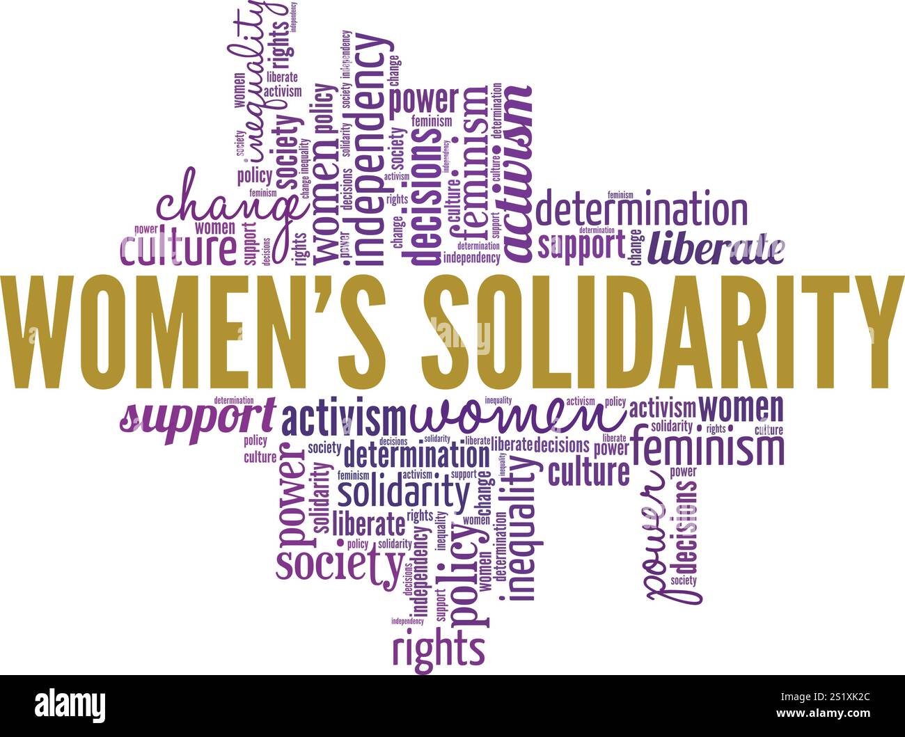 Women's Solidarity word cloud conceptual design isolated on white ...
