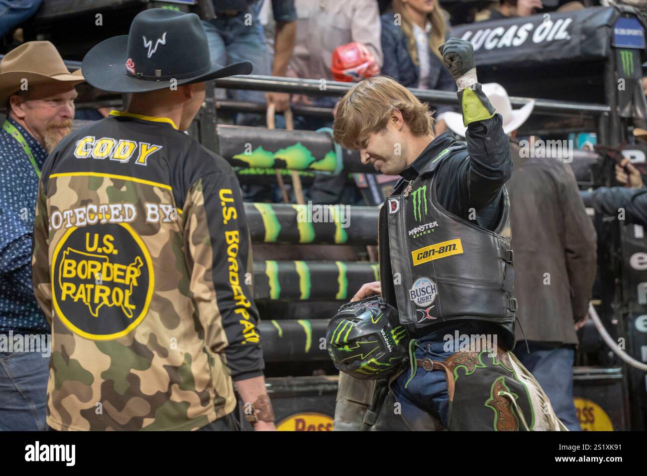 Derek Kolbaba rides Lansky during the second round of the Professional Bull Riders 2025 Unleash ...