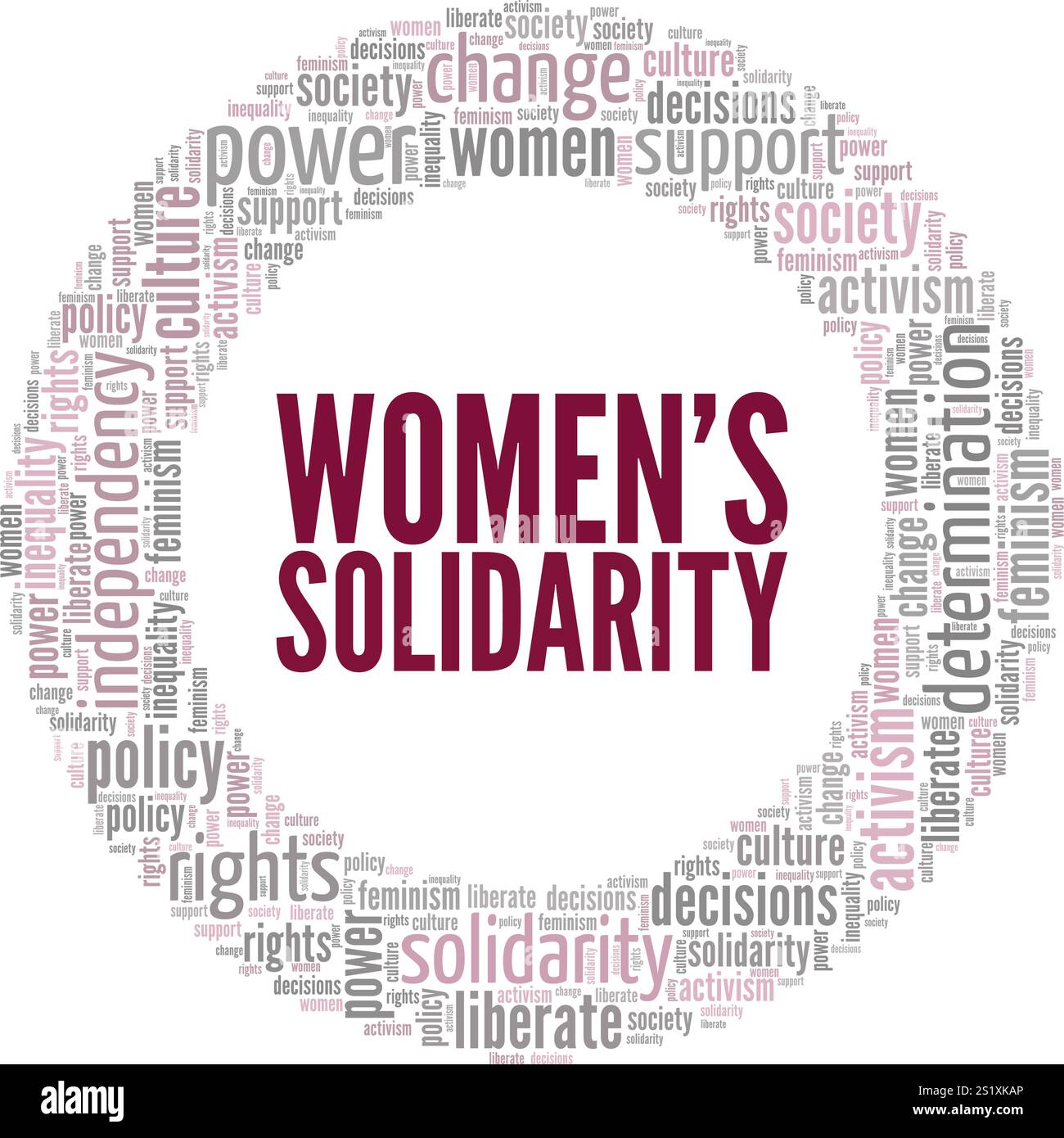 Women's Solidarity word cloud conceptual design isolated on white ...