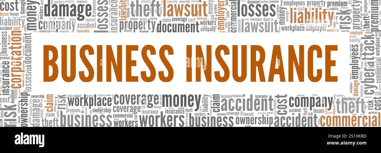 Business Insurance word cloud conceptual design isolated on white ...