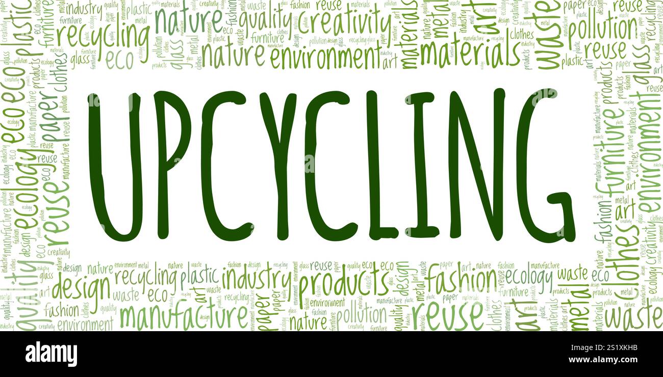 Upcycling word cloud conceptual design isolated on white background ...