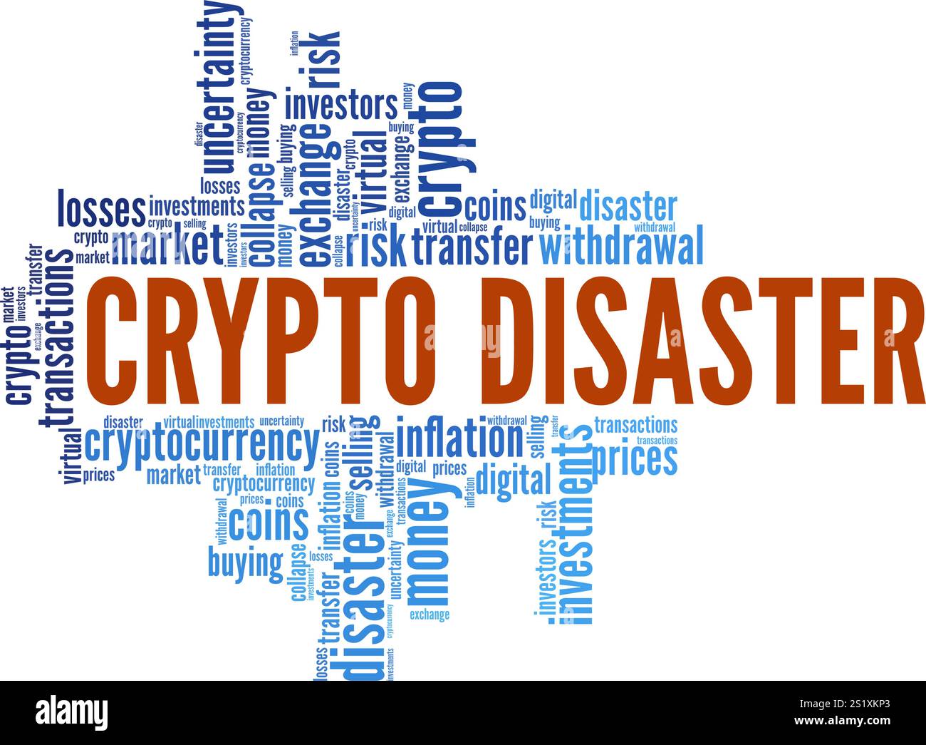Crypto Disaster word cloud conceptual design isolated on white ...