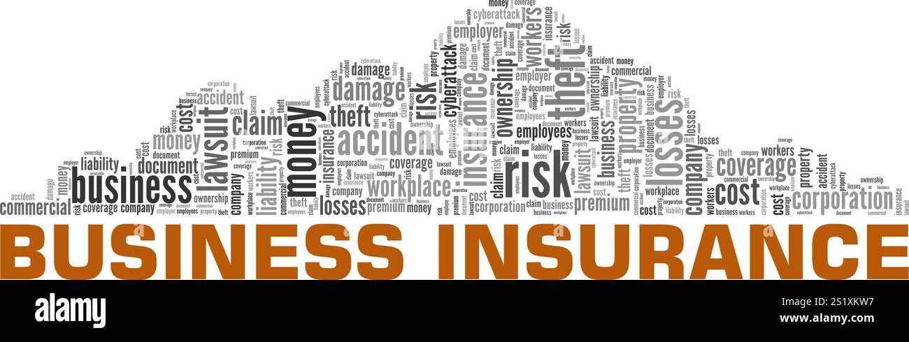 Business Insurance word cloud conceptual design isolated on white ...