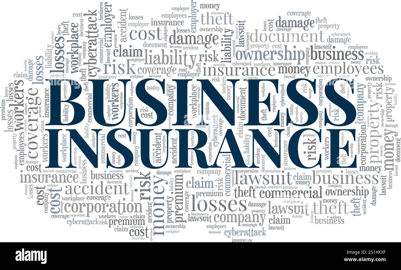 Business Insurance word cloud conceptual design isolated on white ...