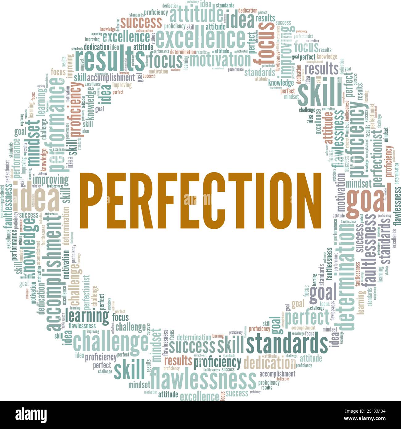 Perfection word cloud conceptual design isolated on white background ...