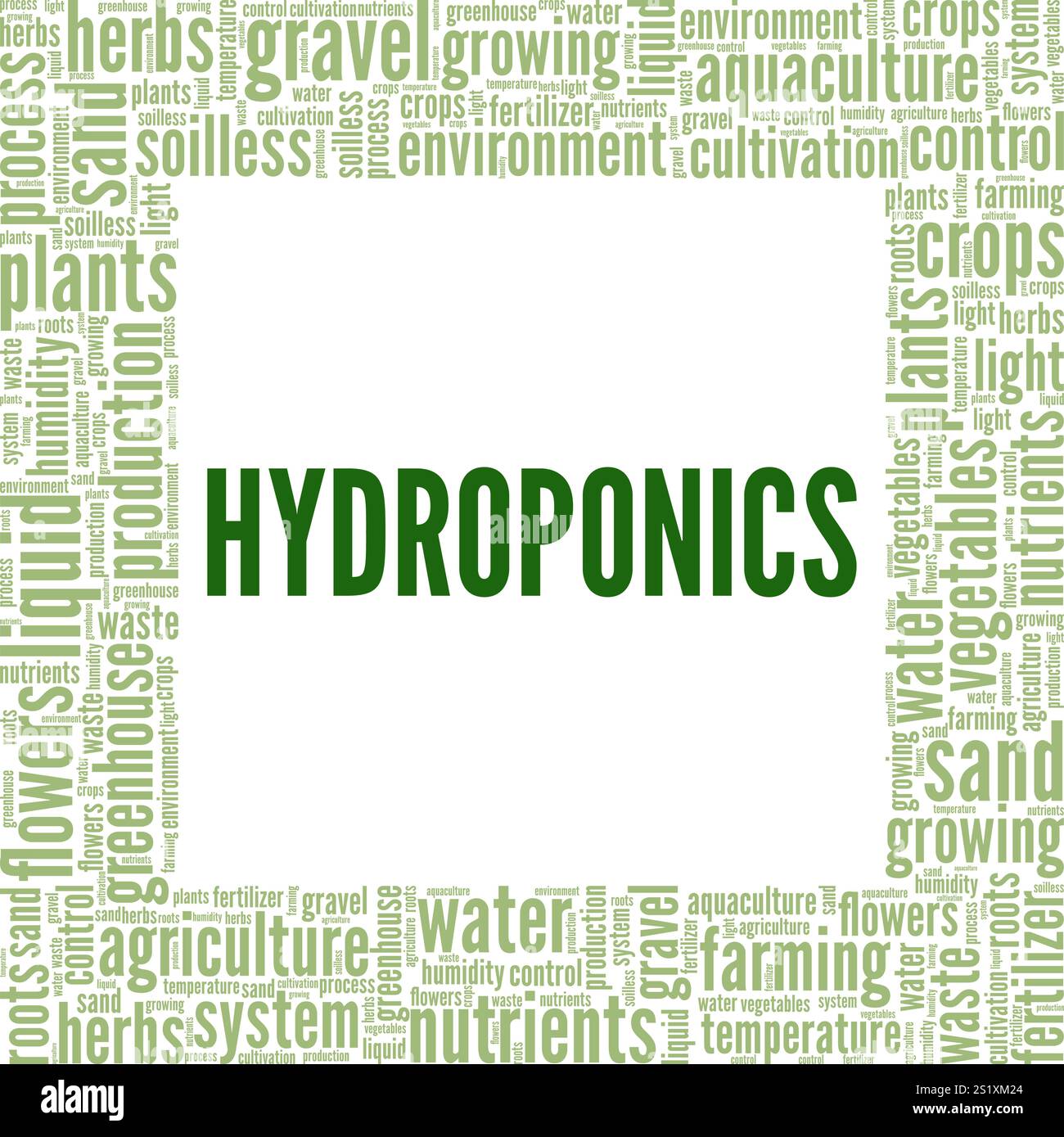 Hydroponics word cloud conceptual design isolated on white background ...