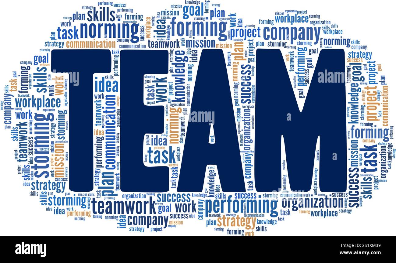 Team word cloud conceptual design isolated on white background Stock ...