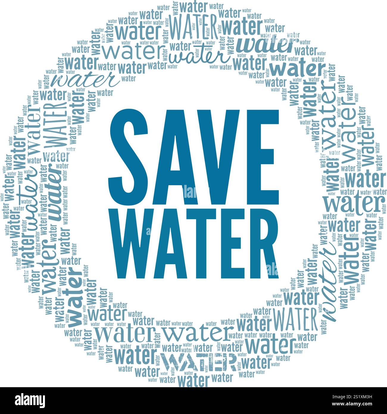 Save Water word cloud conceptual design isolated on white background ...