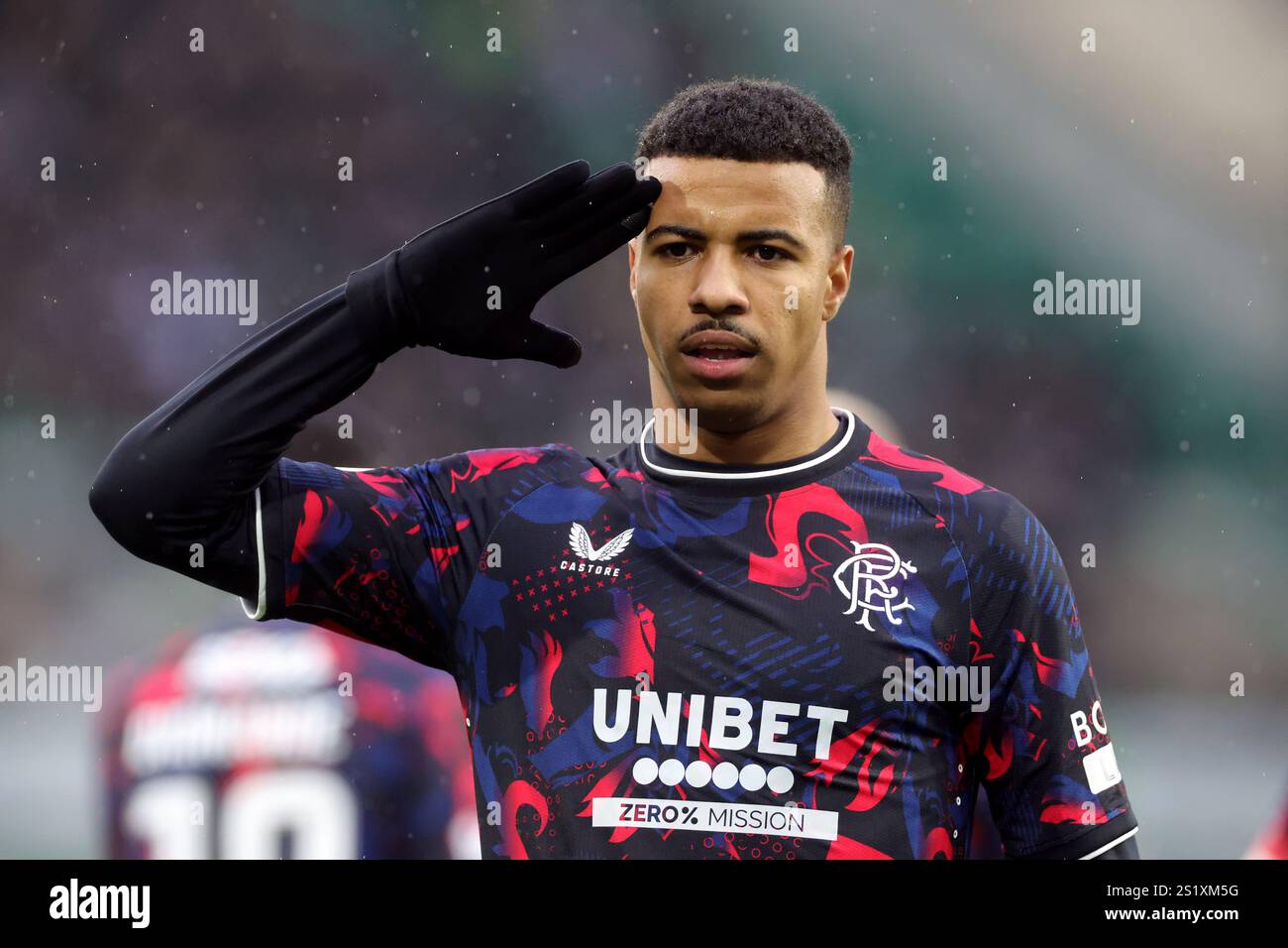 Rangers' Hamza Igamane celebrates scoring their side's first goal of ...