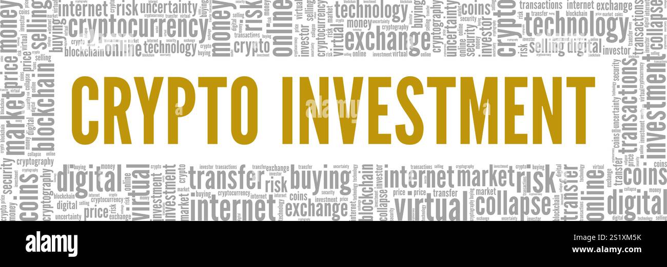 Crypto Investment word cloud conceptual design isolated on white ...