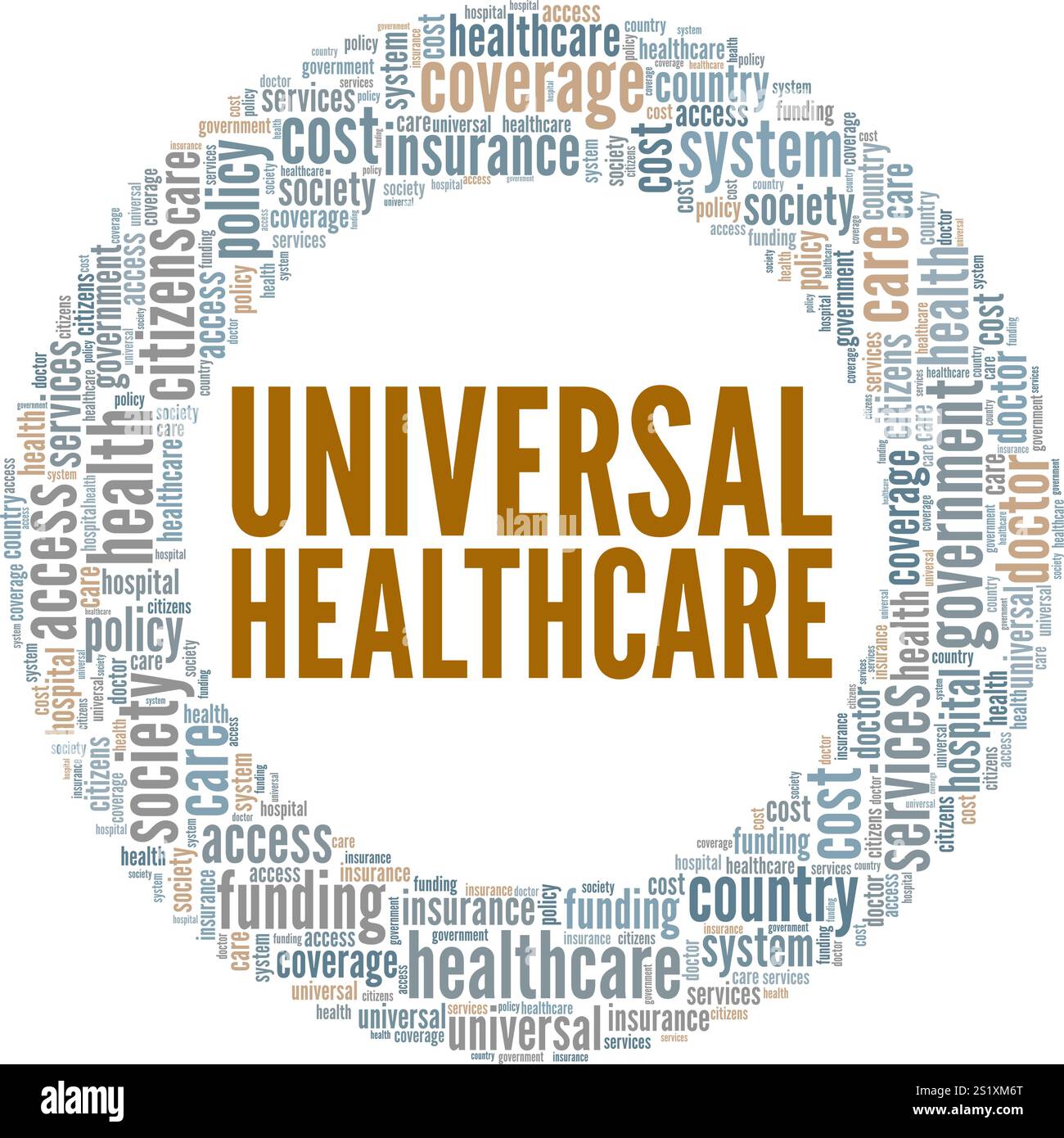 Universal Healthcare word cloud conceptual design isolated on white ...