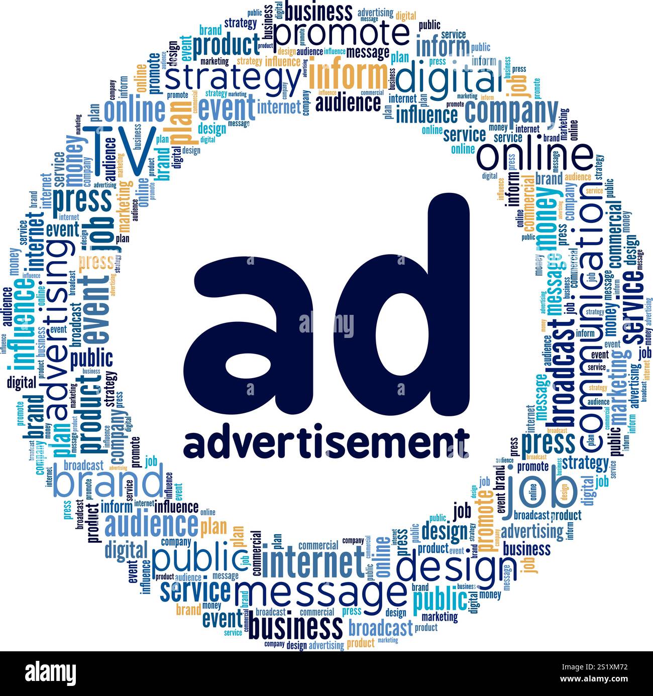 Ad - Advertisement word cloud conceptual design isolated on white ...