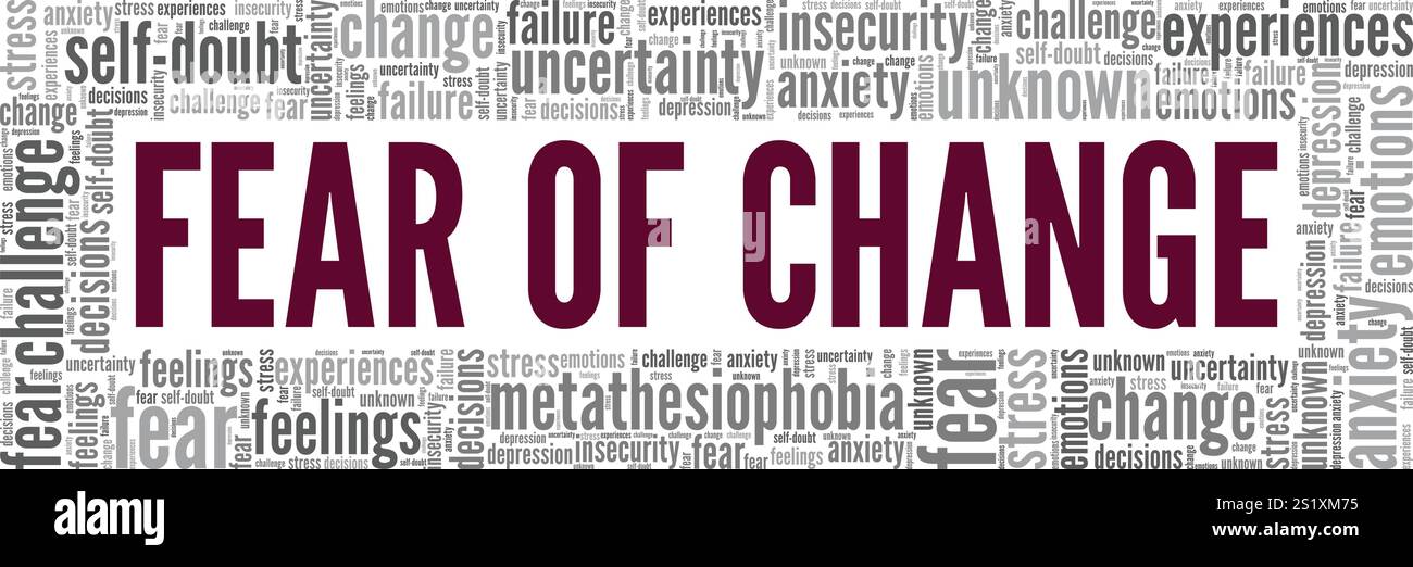 Fear of Change word cloud conceptual design isolated on white ...