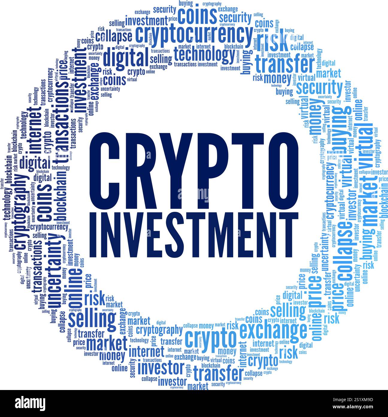 Crypto Investment word cloud conceptual design isolated on white ...
