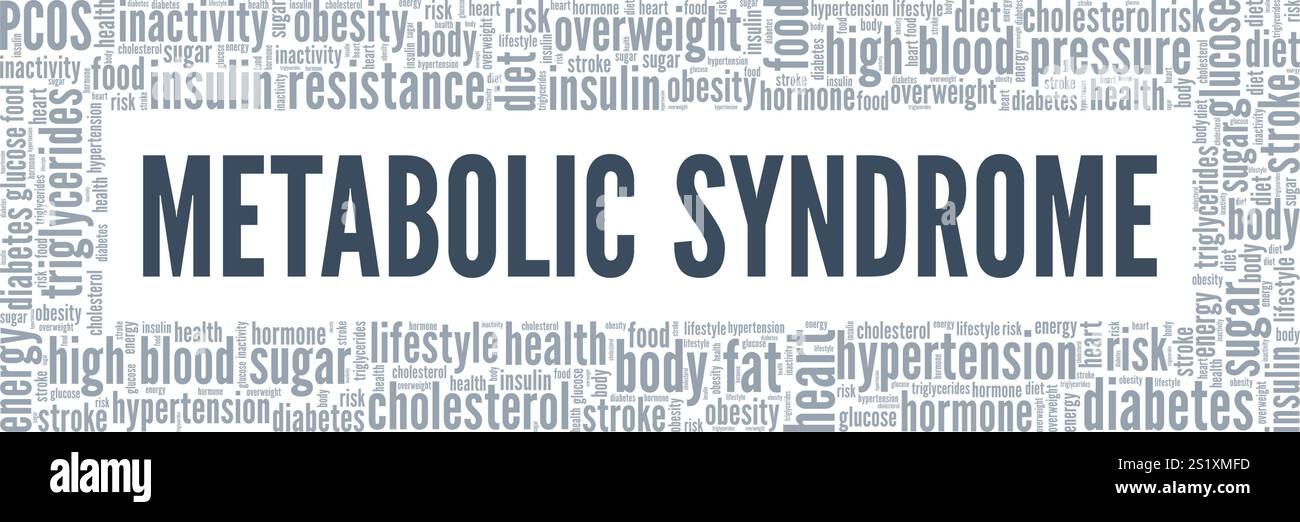 Metabolic Syndrome word cloud conceptual design isolated on white ...