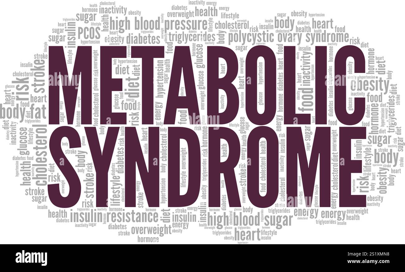 Metabolic Syndrome word cloud conceptual design isolated on white ...
